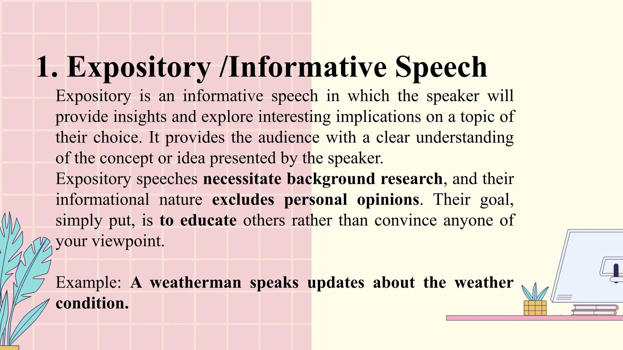 Types of Speeches according to purpose PowerPoint presentation | PPTX