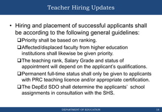 Shs implementation-updates-for-ncr | PPTX