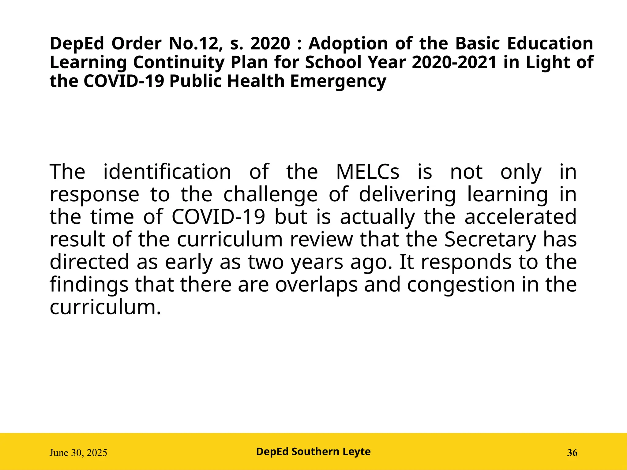 SHS-unified-subjects-and-melc-based-Depedx | PPTX