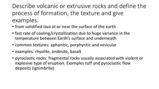 Shs11 earth and life science lesson 7 | PPTX | Geology | Science