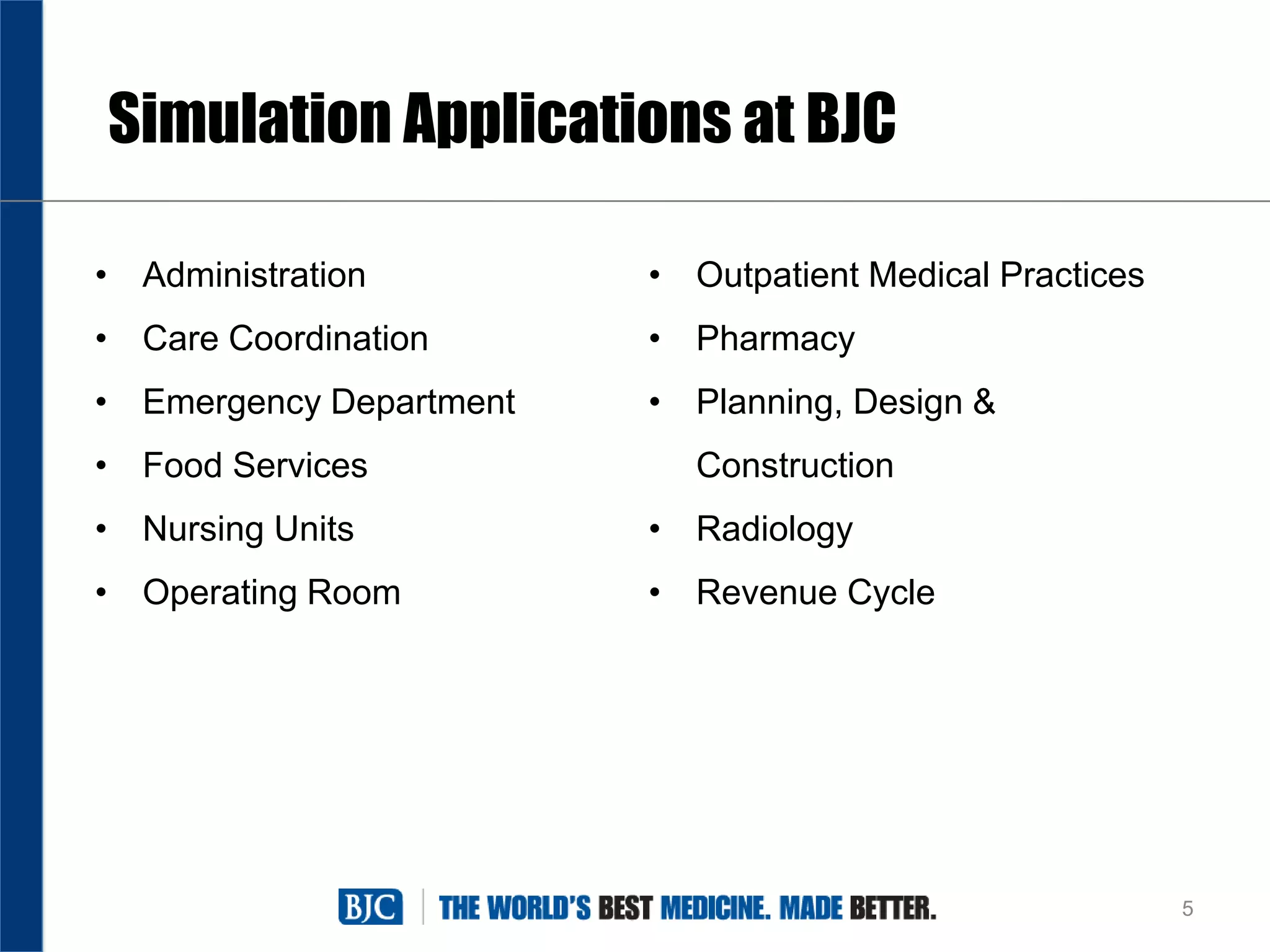 Simulation Modeling at BJC HealthCare | PDF