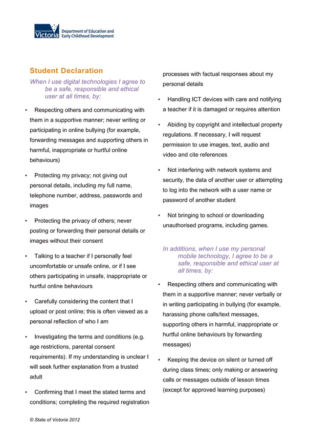 ICT Acceptable Use POLICY | PDF