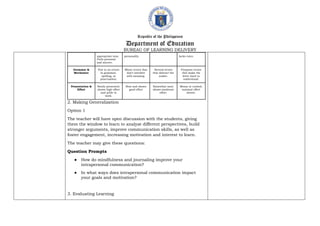 Effective Communication Lesson Exemplar for Senior High School | PDF