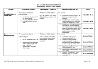 Shs core earth and life science cg | PDF