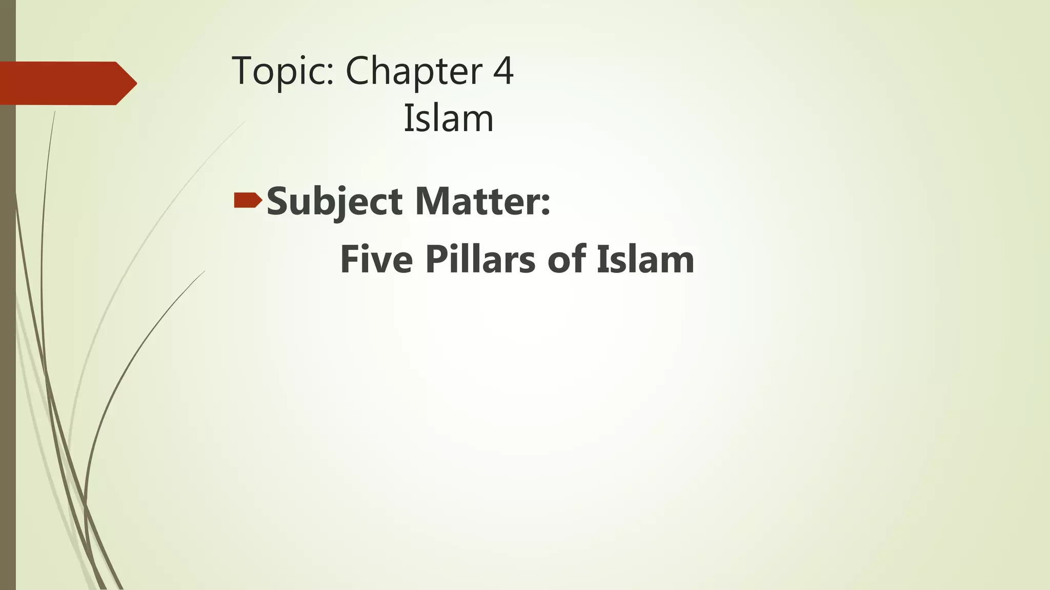 Islam religion for Senior High School (HUMSS) | PPTX
