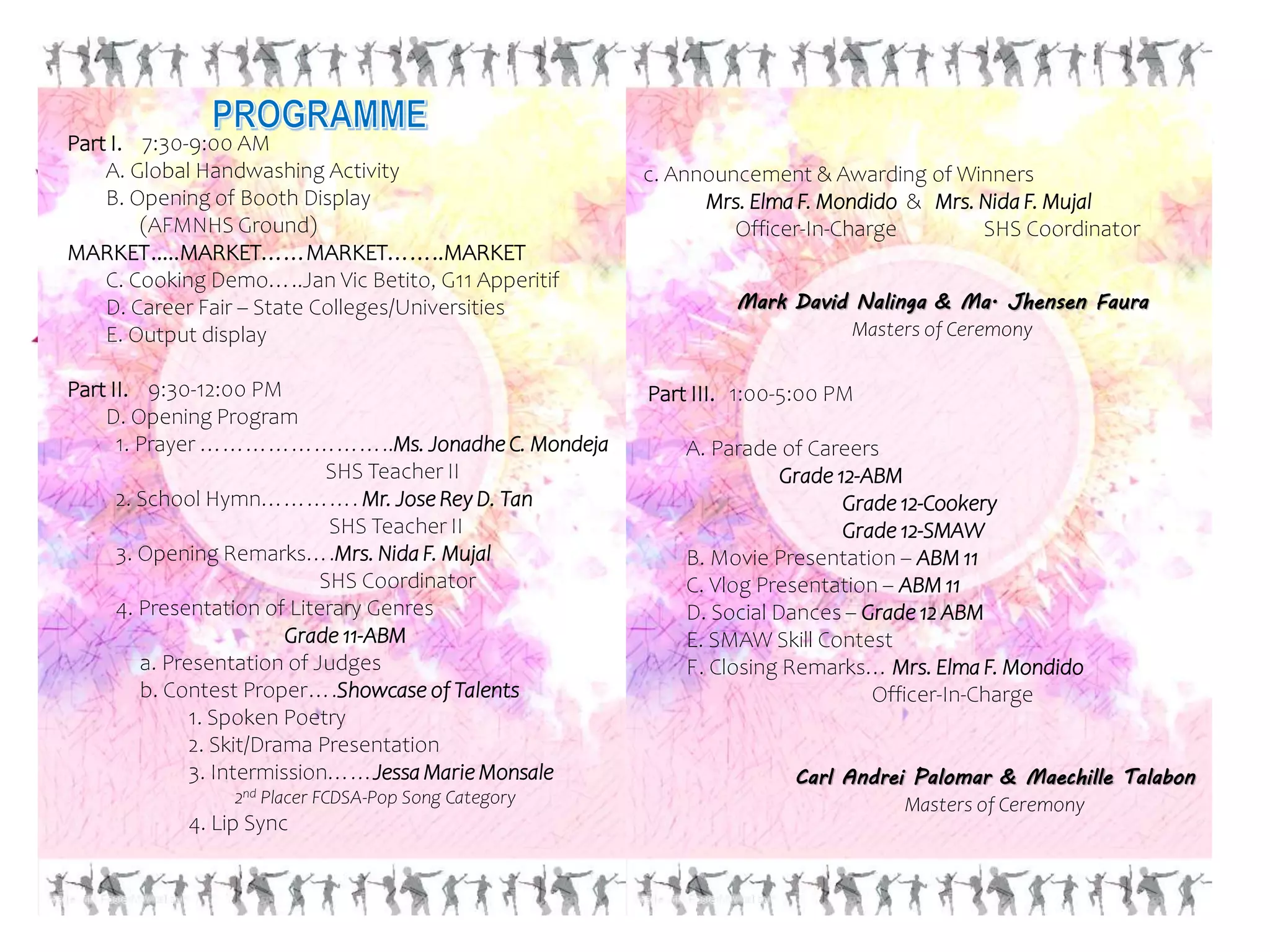 shs fiesta programfinal (2).pptx | Job Fairs | Job Search