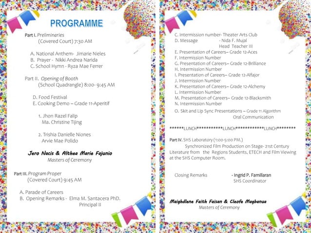 shs fiesta programfinal (2).pptx | Job Fairs | Job Search