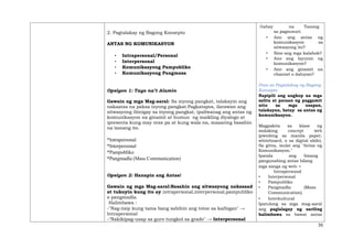SHS_Mabisang Komunikasyon 11 lesson exemplar | DOCX