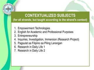 K-12 Grading System - Senior HS | PPTX