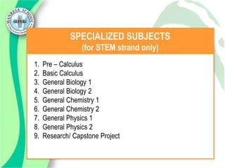 K-12 Grading System - Senior HS | PPTX