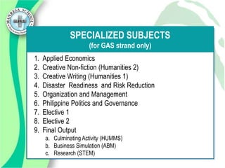 K-12 Grading System - Senior HS | PPTX