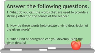 OBJECTIVEC DESCRIPTION AND SUBJECTIVE DESCRIPTION | PPT