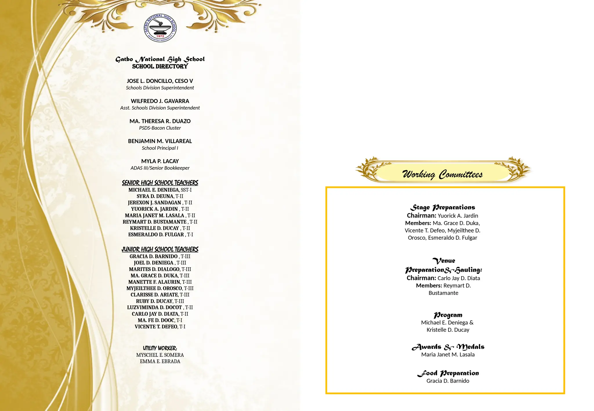 Senior High School graduation program format | PPTX