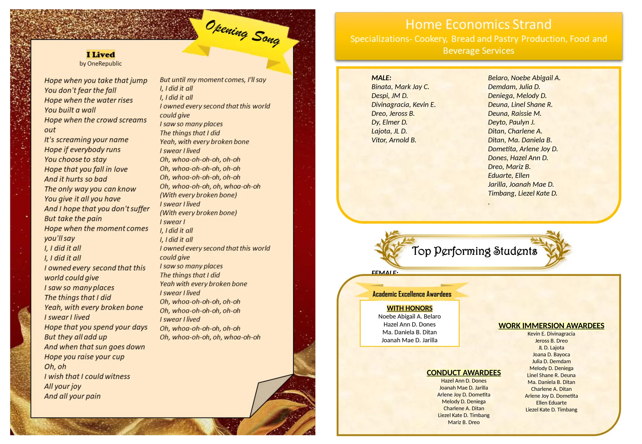 Senior High School graduation program format | PPTX