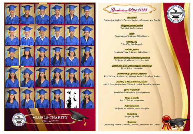 Senior High School graduation program format | PPTX