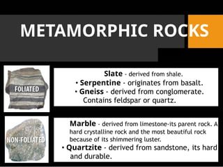 SHS Q1 WEEK 1 Classify rocks into igneous, sedimentary, and metamorphic ...