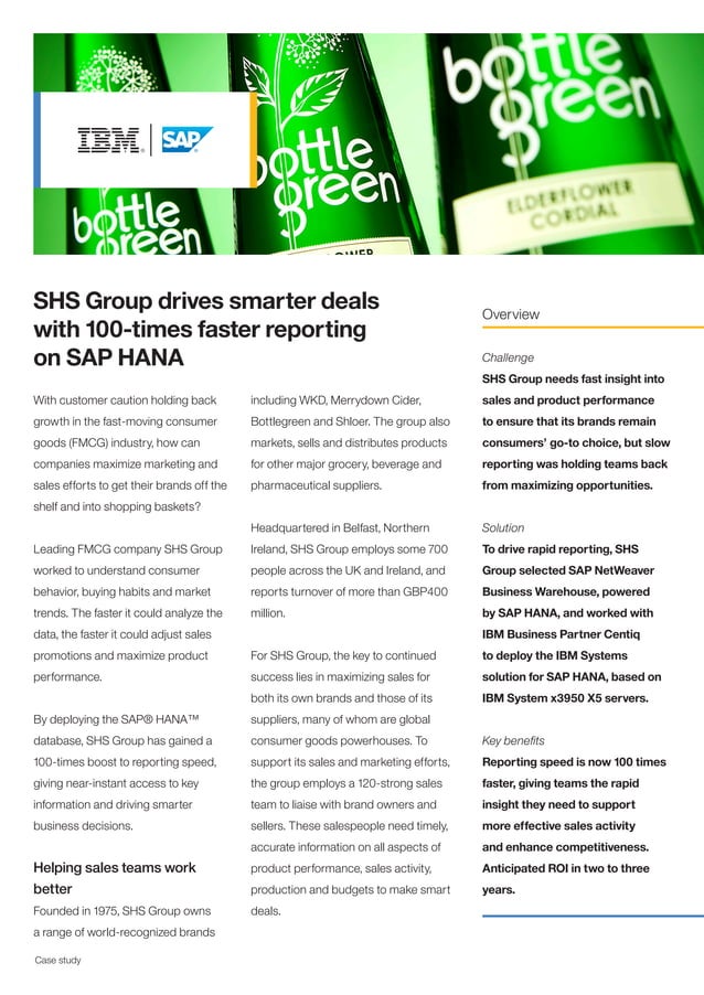 SHS IBM SAP HANA - 100-times boost | PDF