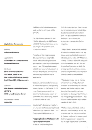 SHS IBM SAP HANA - 100-times boost | PDF