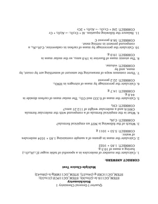 SHS STEM General Chemistry MCT 4. Stoichiometry | PDF