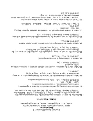 SHS STEM General Chemistry MCT 4. Stoichiometry | PDF