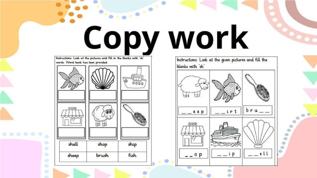 Story of digraph 'sh' with blending words | PPT