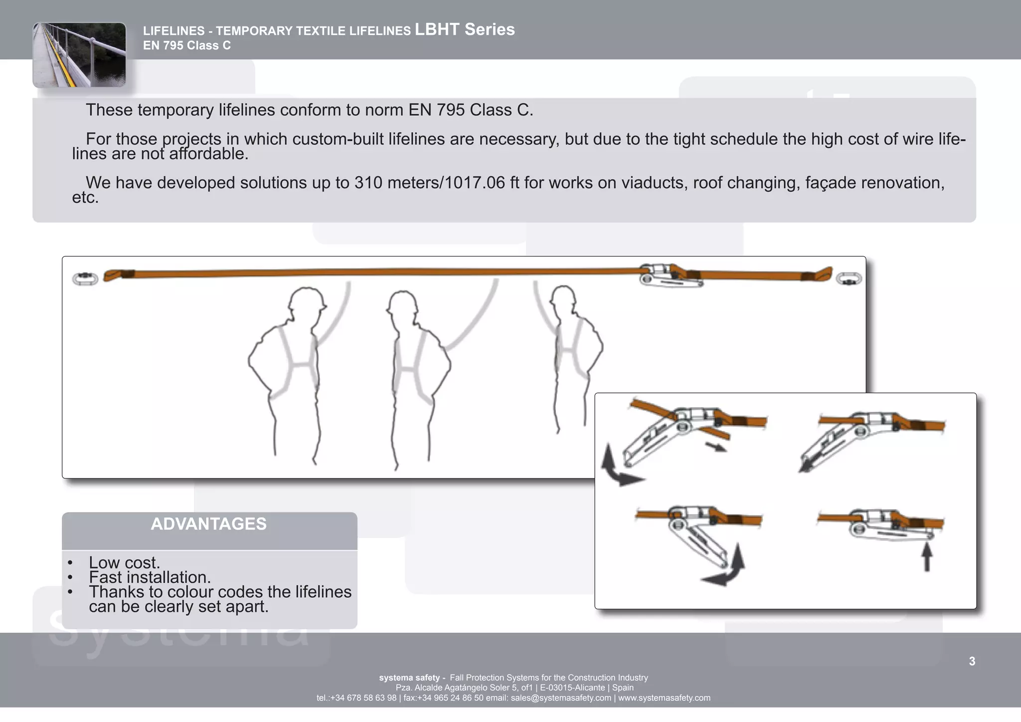 Temporary Lifelines - Textile Lifelines - Transportable Lifelines EN795 ...