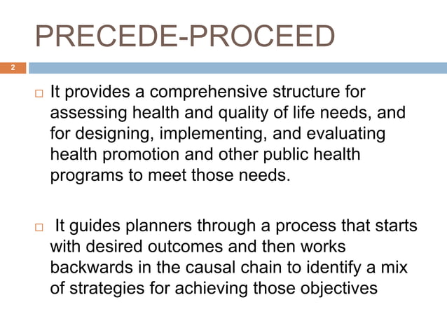 Precede - Proceed Model | PPTX