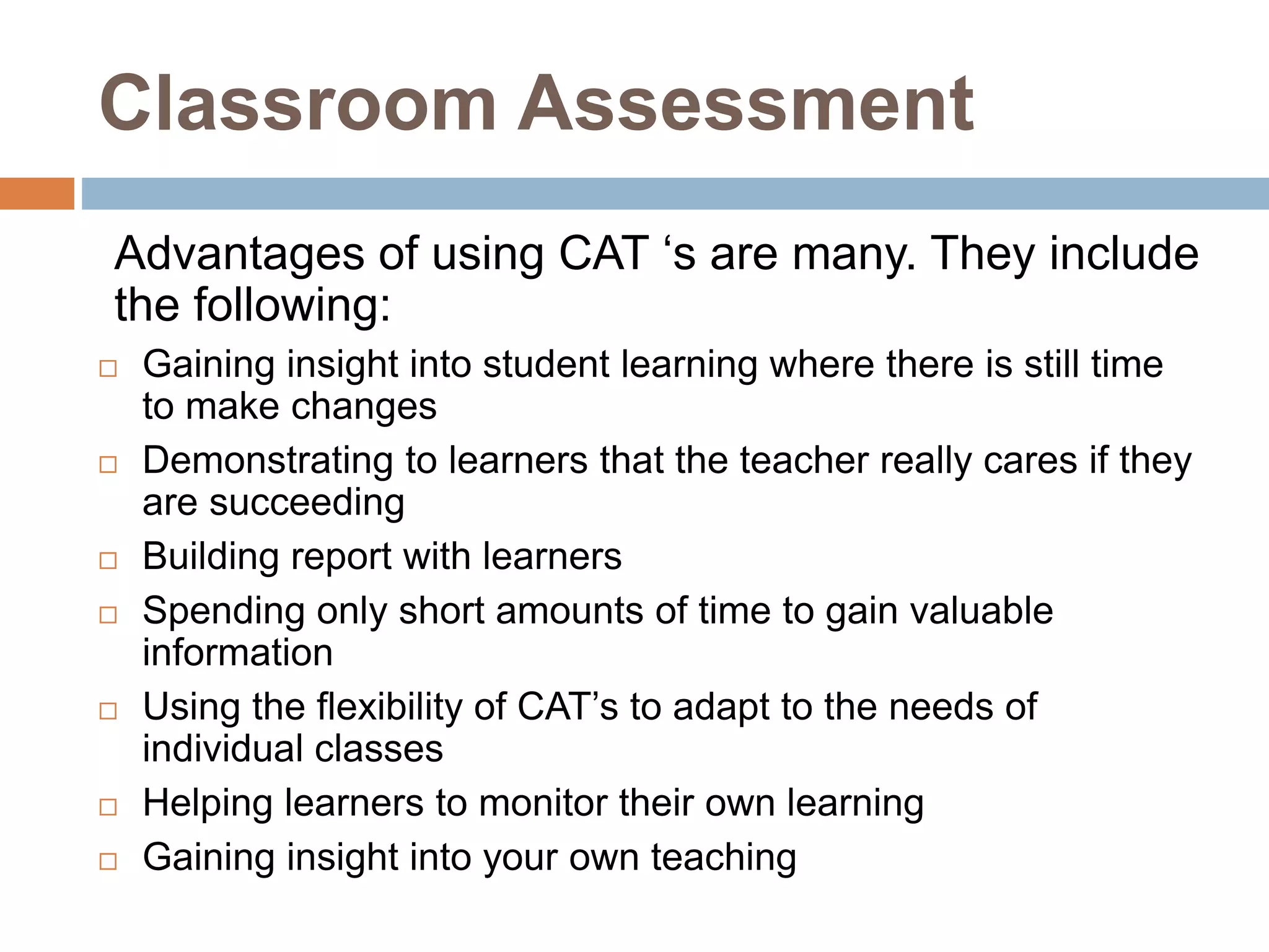 Evaluating and Assessing Learning | PPTX