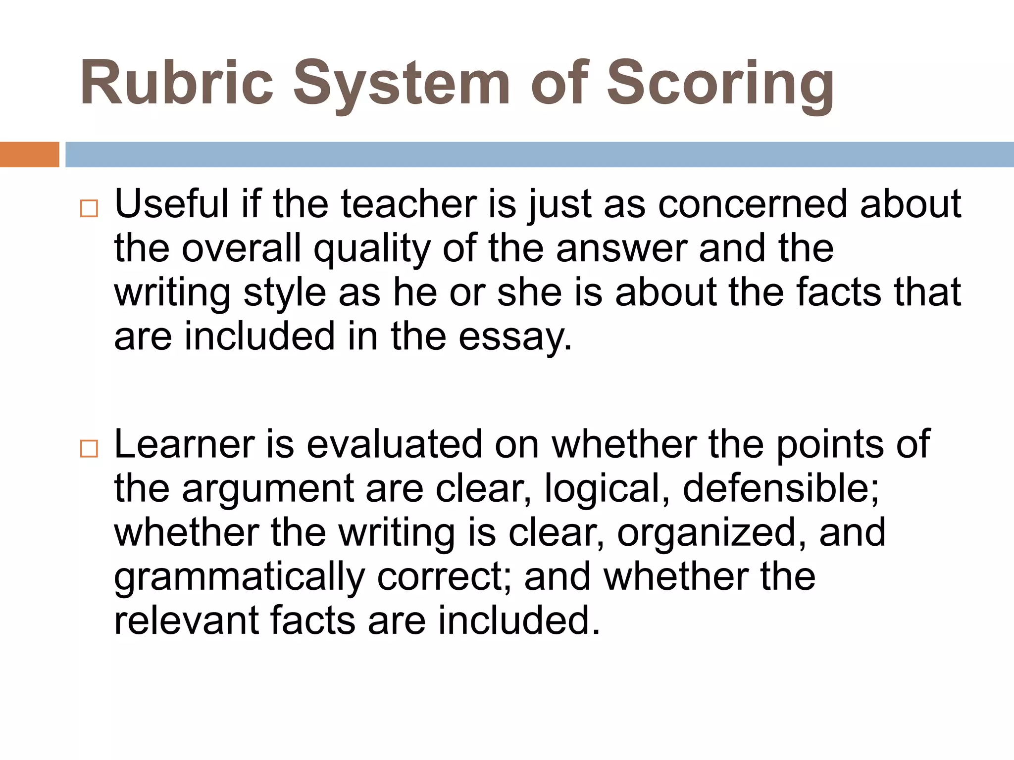 Evaluating and Assessing Learning | PPTX