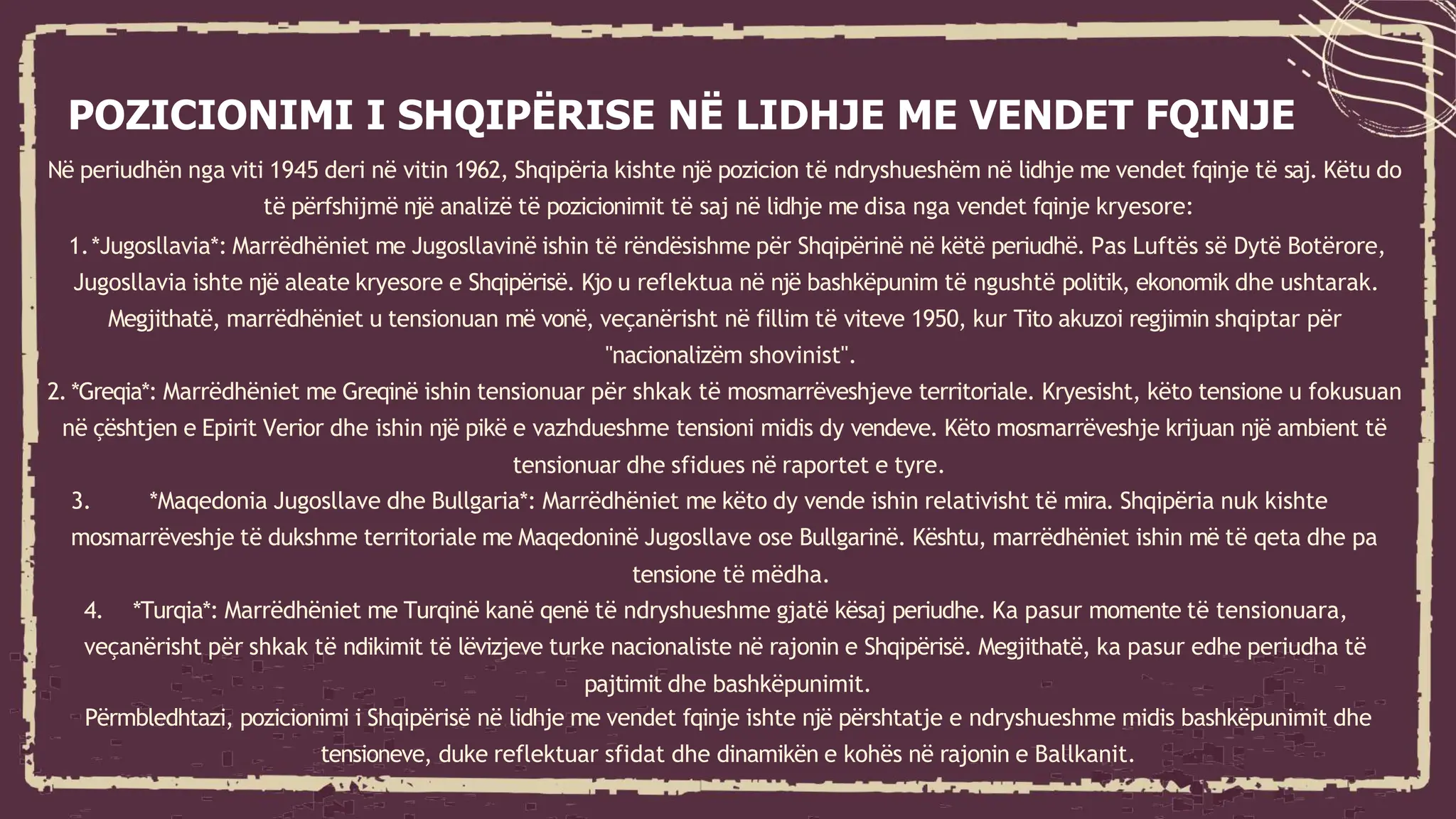 Shteti Shqiptar-Lufta e Ftohte-veprimtari praktike | PPTX