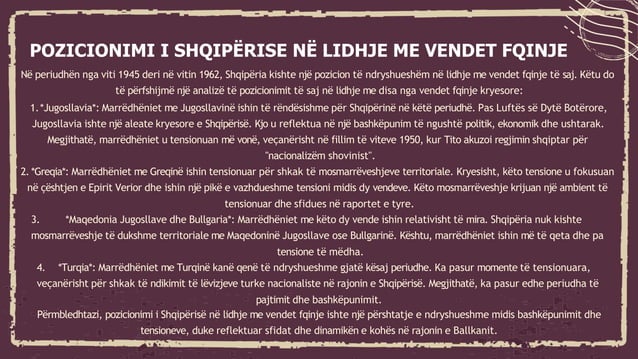 Shteti Shqiptar-Lufta e Ftohte-veprimtari praktike | PPTX