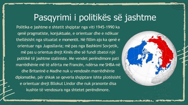 Shteti Shqiptar-Lufta e Ftohte-veprimtari praktike | PPTX