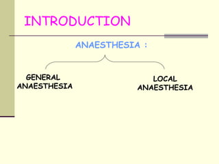 LOCAL AND GENERAL ANESTHESIA | PPT