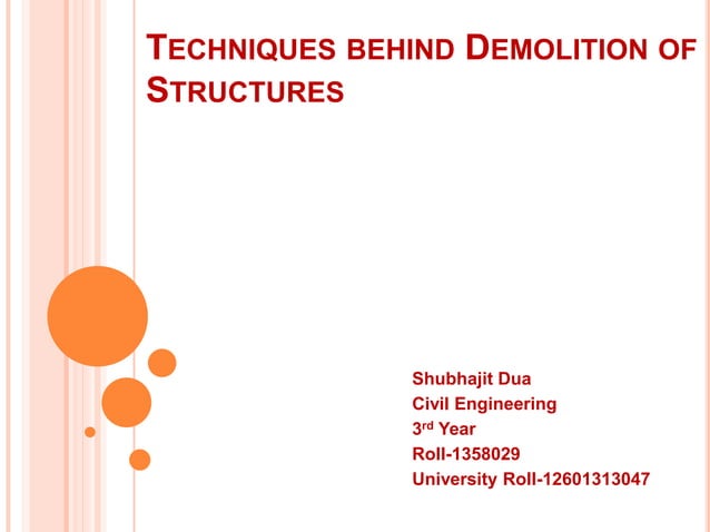 DEMOLITION OF BUILDING | PPTX