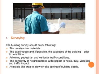 DEMOLITION OF BUILDING | PPTX