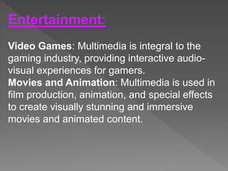 Multimedia is a way of presenting information that combines different ...