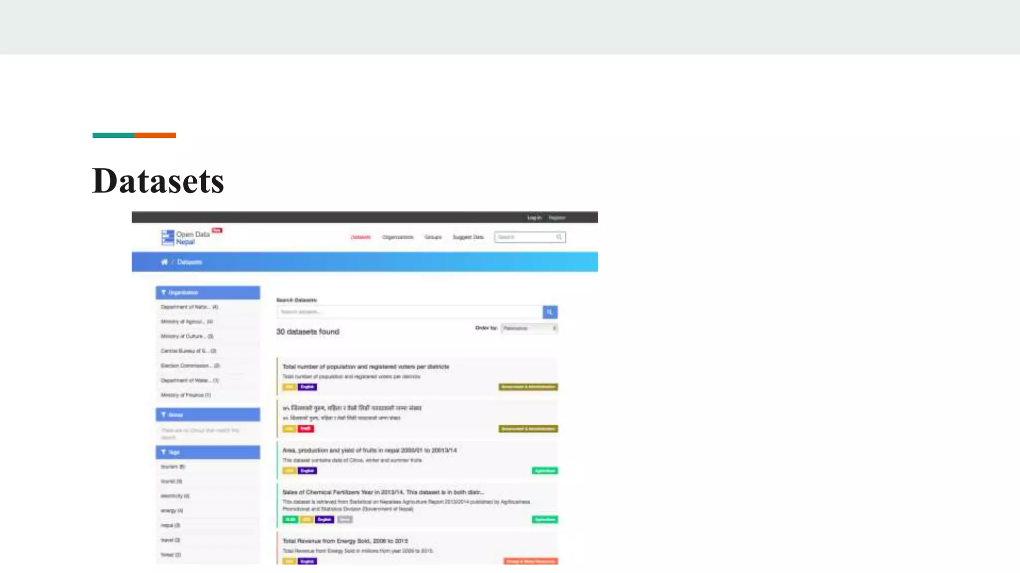 Data Management using CKAN | Internship Report | PPTX