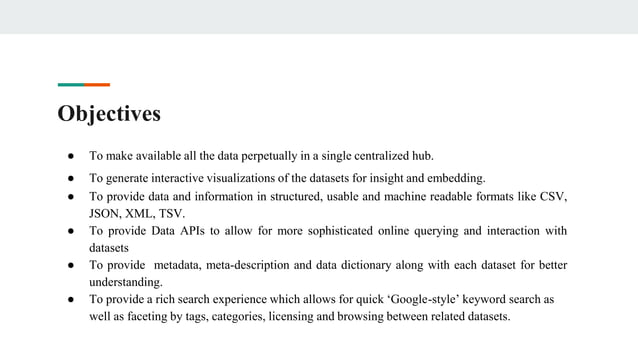 Data Management using CKAN | Internship Report | PPT