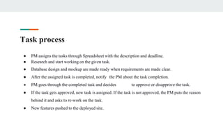 Data Management using CKAN | Internship Report | PPT