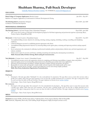 Shubham sharma-cv (2) | PDF