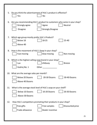 Retail Audit of Lux, Lifebuoy & Breeze | PDF