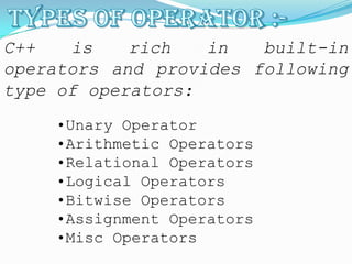 Operators and Expression | PPTX | Programming Languages | Computing