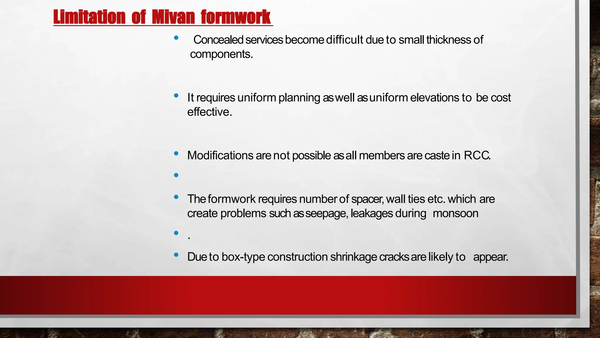 MIVAN CONSTRUCTION TECHNOLOGY for const | PPTX