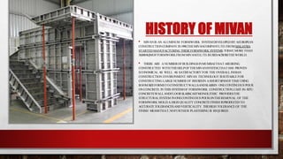 MIVAN CONSTRUCTION TECHNOLOGY for const | PPTX