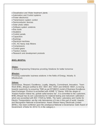 EE REPORT BHEL | DOCX