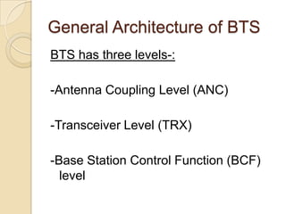 Base Transceiver Station | PPTX
