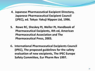 Standardization of Excipients by Shubham Wakde | PPTX