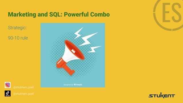 Introduction to SQL for Marketers - Shubham Goel | PPT Introduction to SQL for Marketers - Shubham Goel | PPT