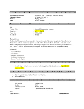 Shubham jain be_cse_bhopal | DOCX