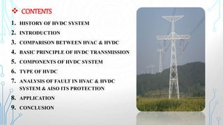 FAULT ANALYSIS IN HVDC & HVAC TRANSMISSION LINE | PPTX